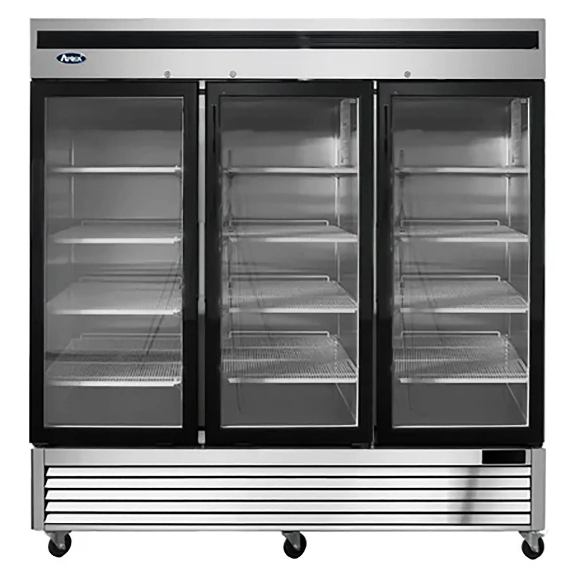 Atosa MCF8704GR Triple Door 81" Wide Stainless Steel Display Freezer