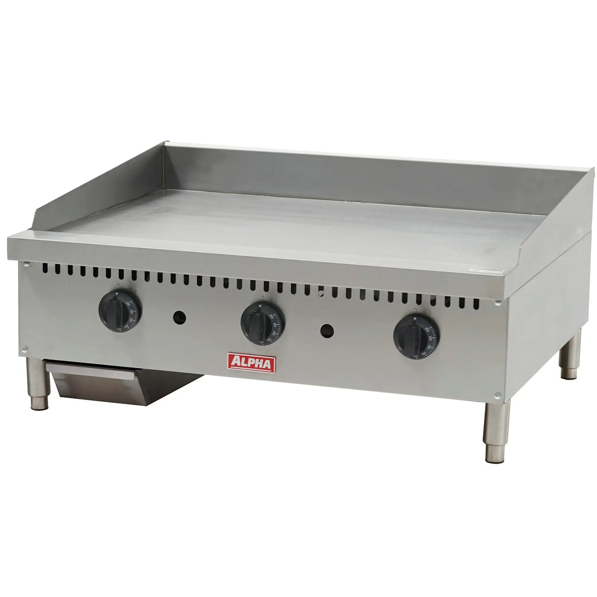 Alpha AG-36T Natural Gas/Propane 36" Thermostatic Griddle - 22.5" Deep ...