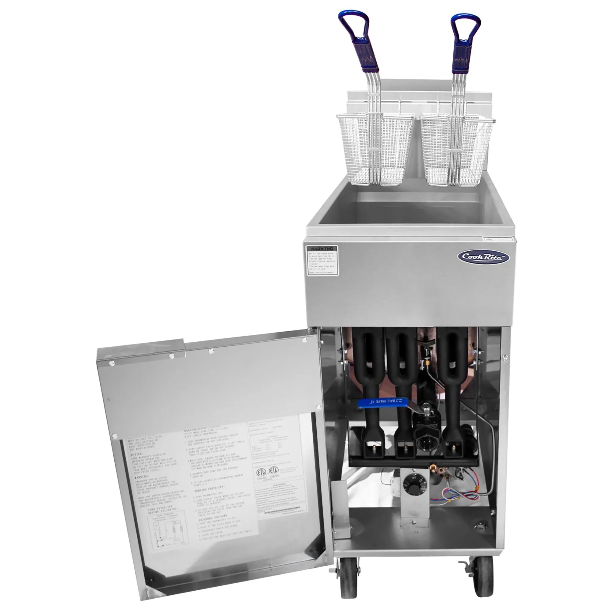 Atosa ATFS-50ES Natural Gas/Propane 50LB High Efficiency Fryer ...