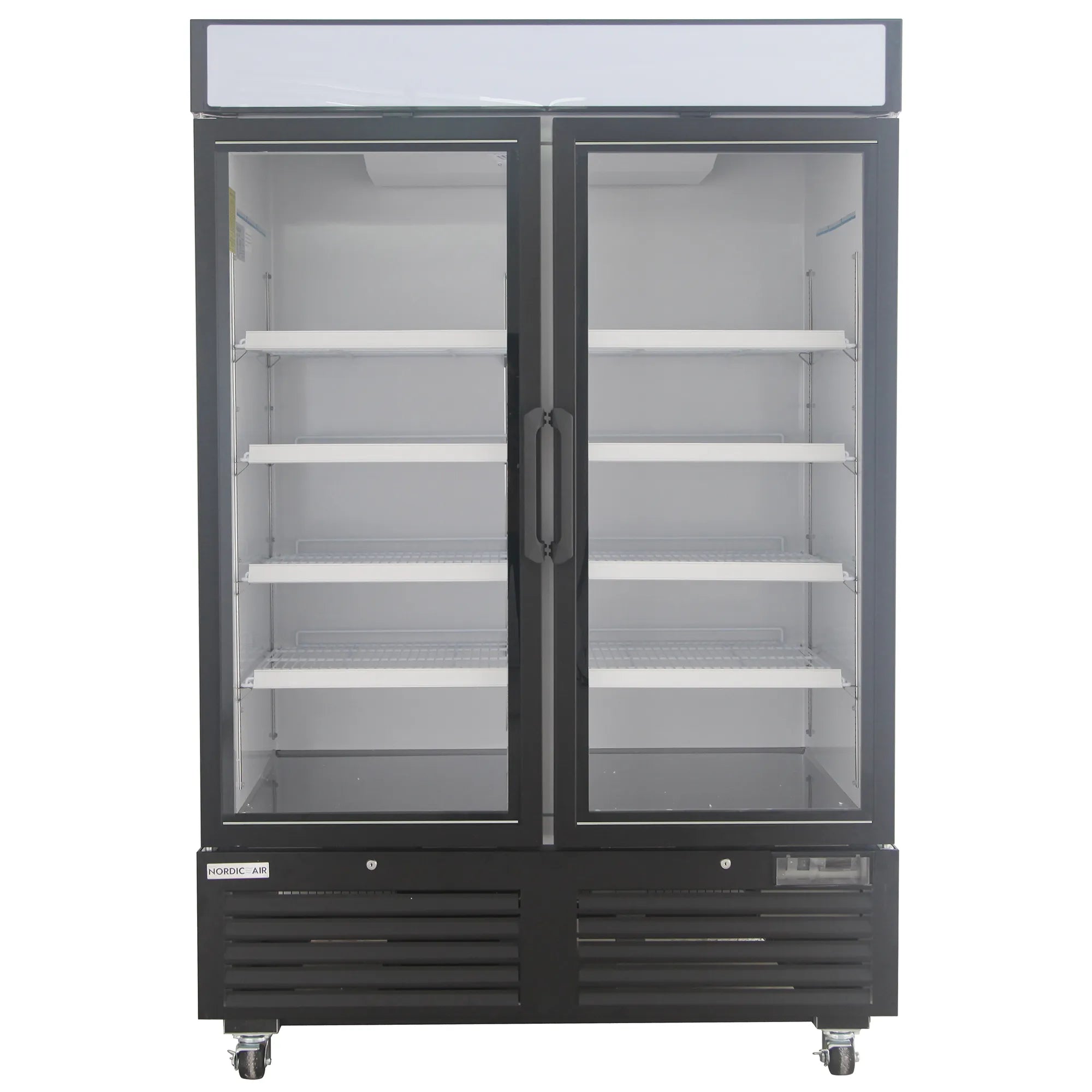 Nordic Air GFM-48C Double Swing Glass Door 54" Wide Display Freezer
