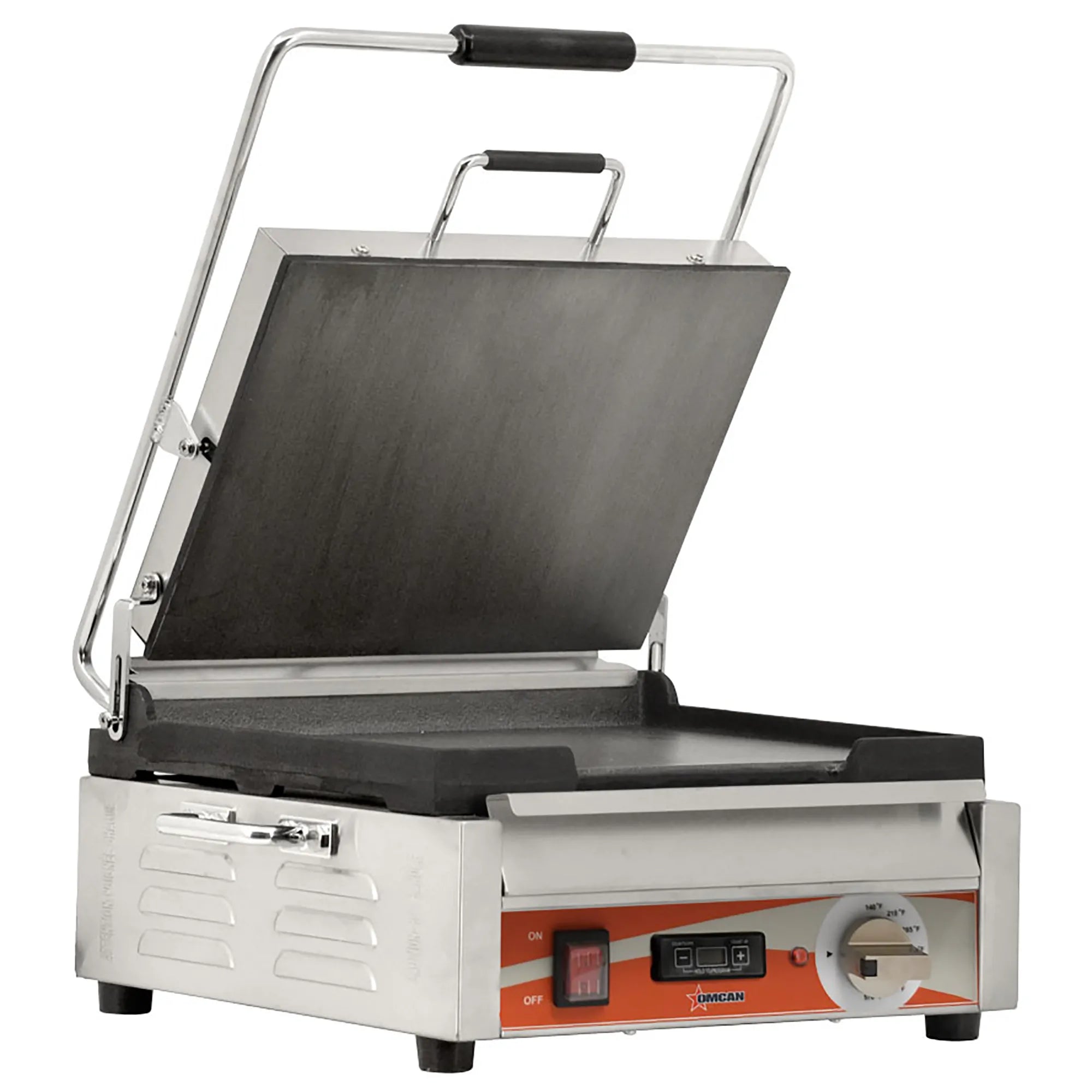Omcan 42911 Single Large 12" x 15" Panini Grill - 120V, Various Config