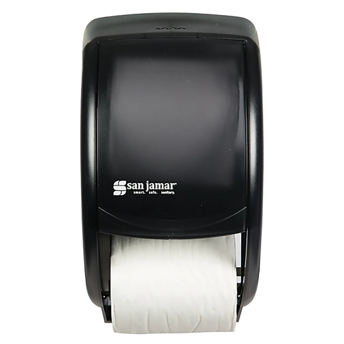 San Jamar R3500TBK Compact Double Roll Standard Toilet Tissue Dispense ...