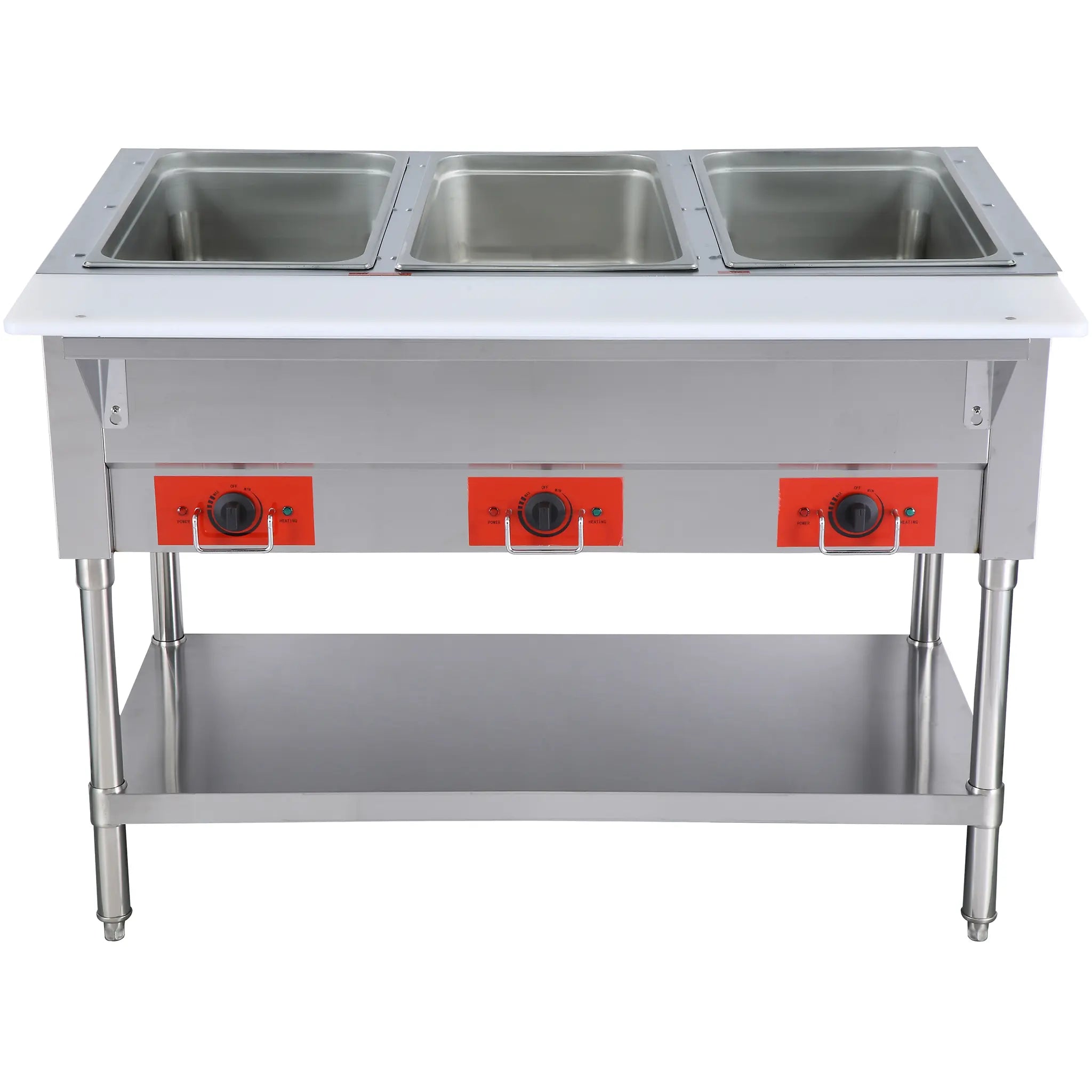 Alpha AHT-3 Electric 3 Well Hot Table - 120V or 208-240V, NO WATER REQ
