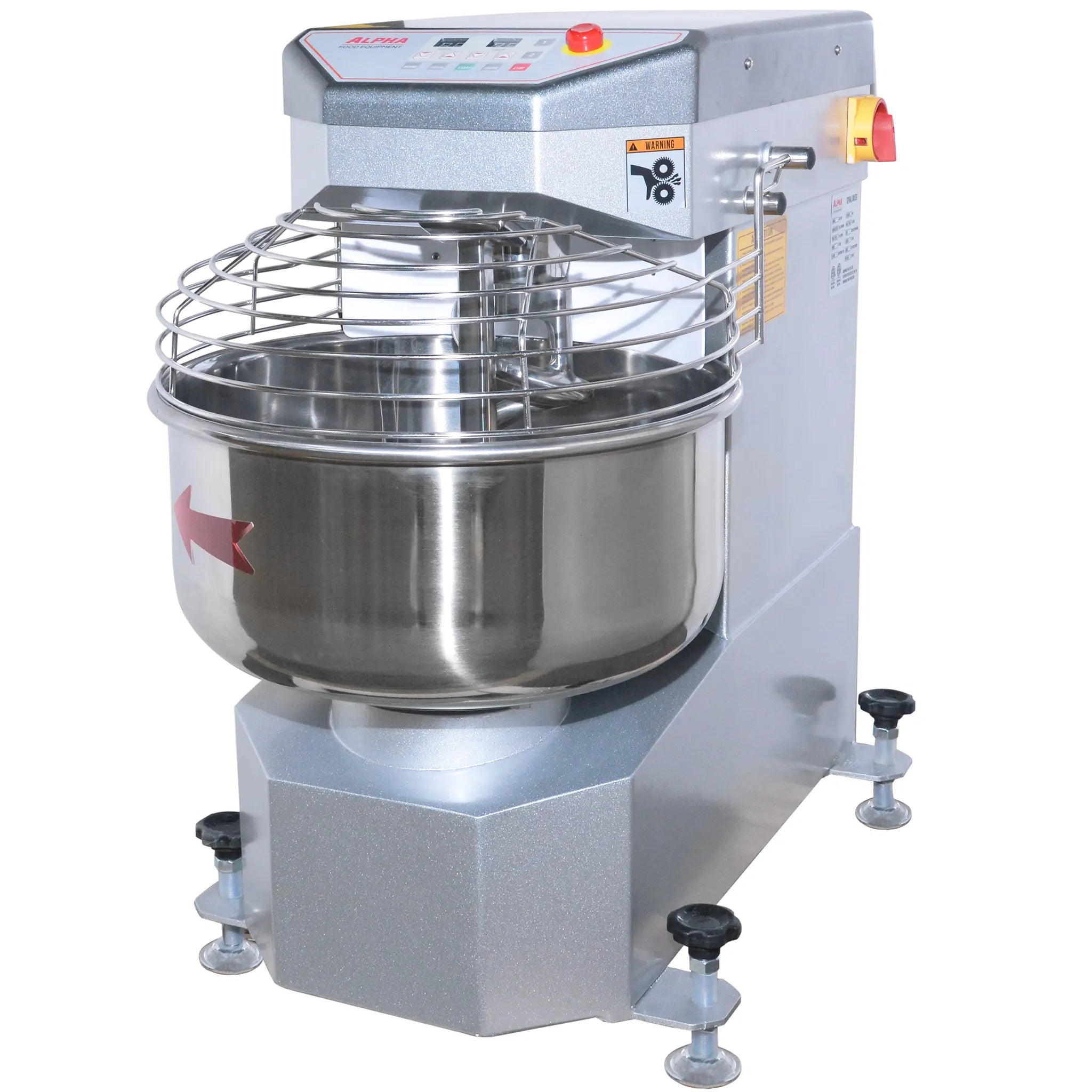 Alpha AVS-30 Ten Speed Commercial Spiral Mixer - 30Qt Capacity, 120V