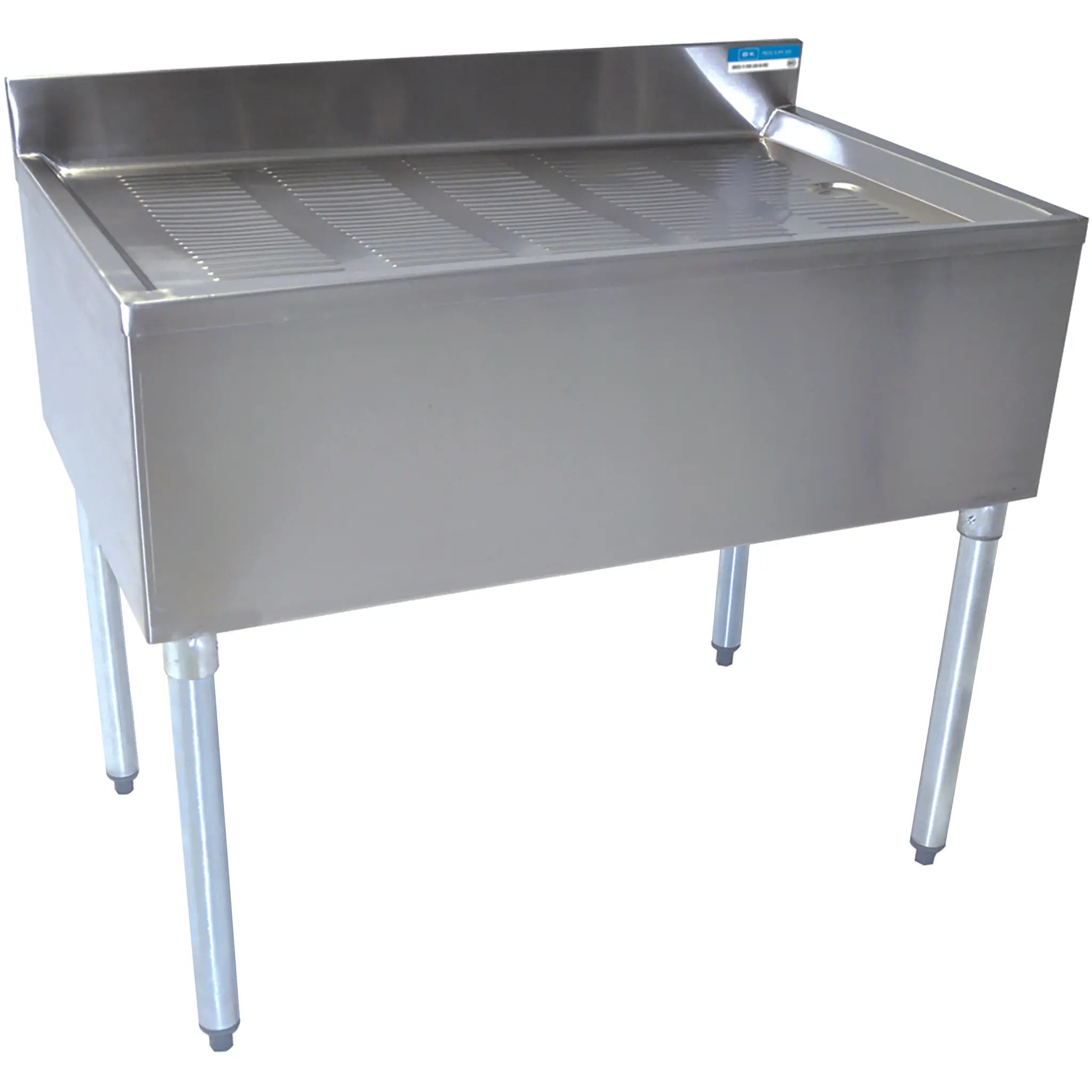 BK Resources UB4-DB12 Series 12" Wide Bar Drainboard - 18" or 21" Deep