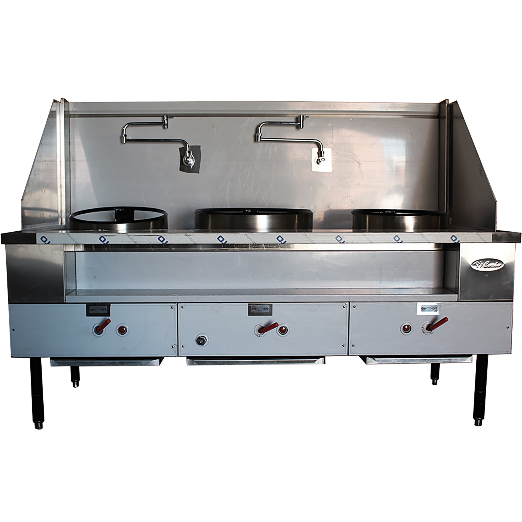 Cambo CAM-3 Natural Gas/Propane Wok Range - Triple Burner