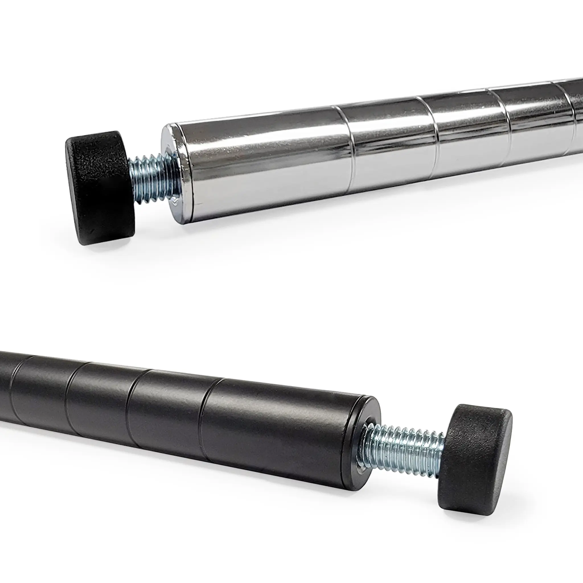 Phoenix Chrome/Black Epoxy Wire Shelf Poles (Set of 4) - Various Sizes